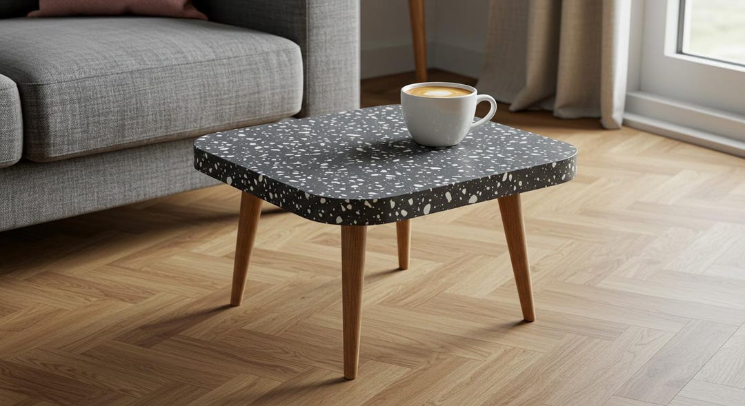 Handmade Jesmonite Terrazzo Coffee Table. Modern Side Table. 30cm ...