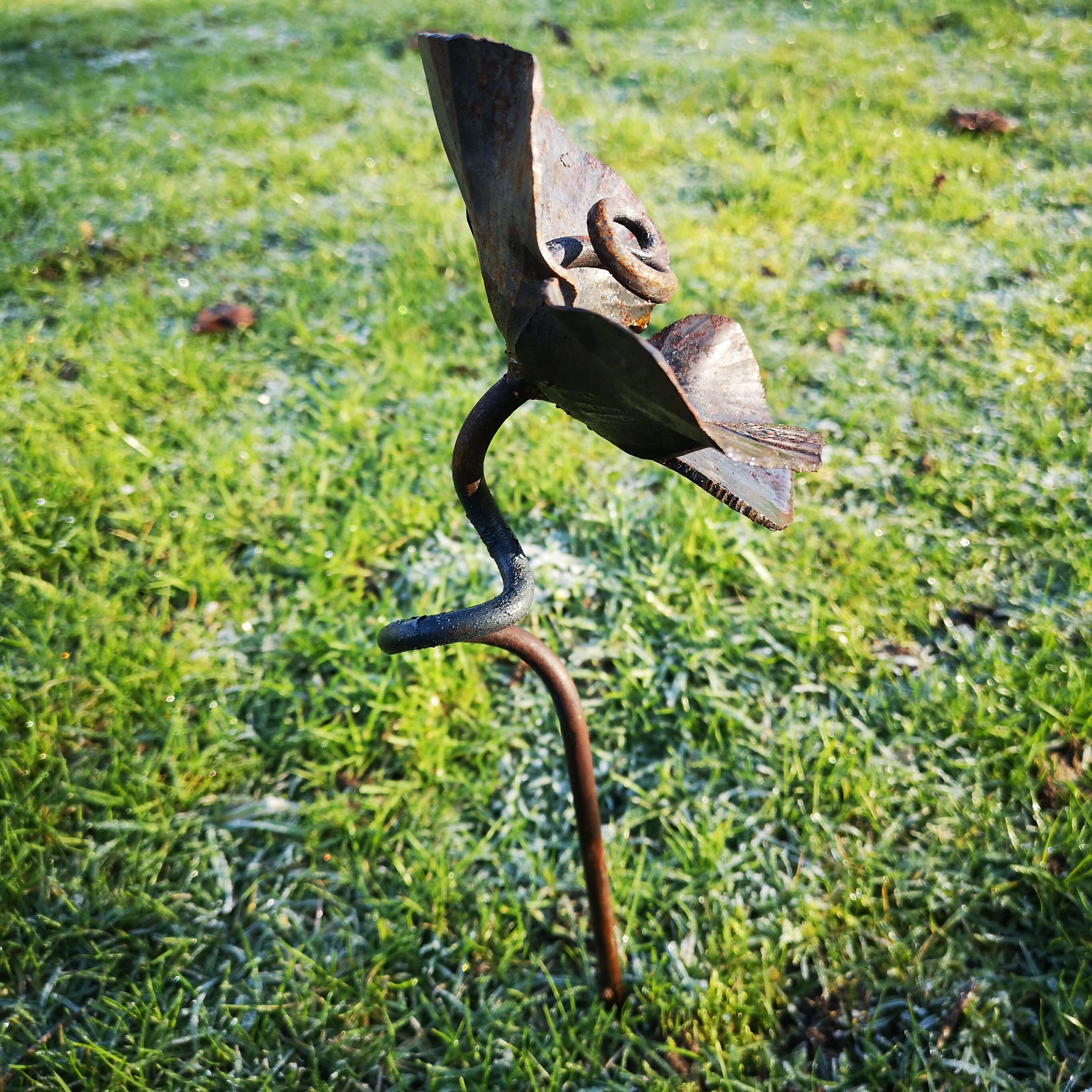 Hand Forged Steel Garden Flower Handmade Poppy Sculpture | Etsy