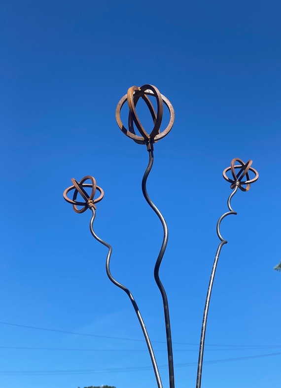 Handmade Metal Garden Ball Sculpture Handmade Rusty Ball Yard - Etsy UK