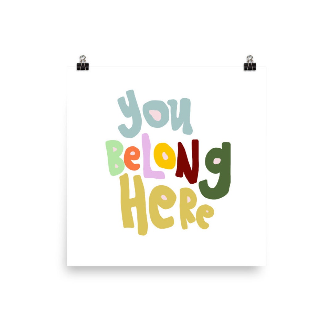 You Belong Here Teacher Poster - Etsy