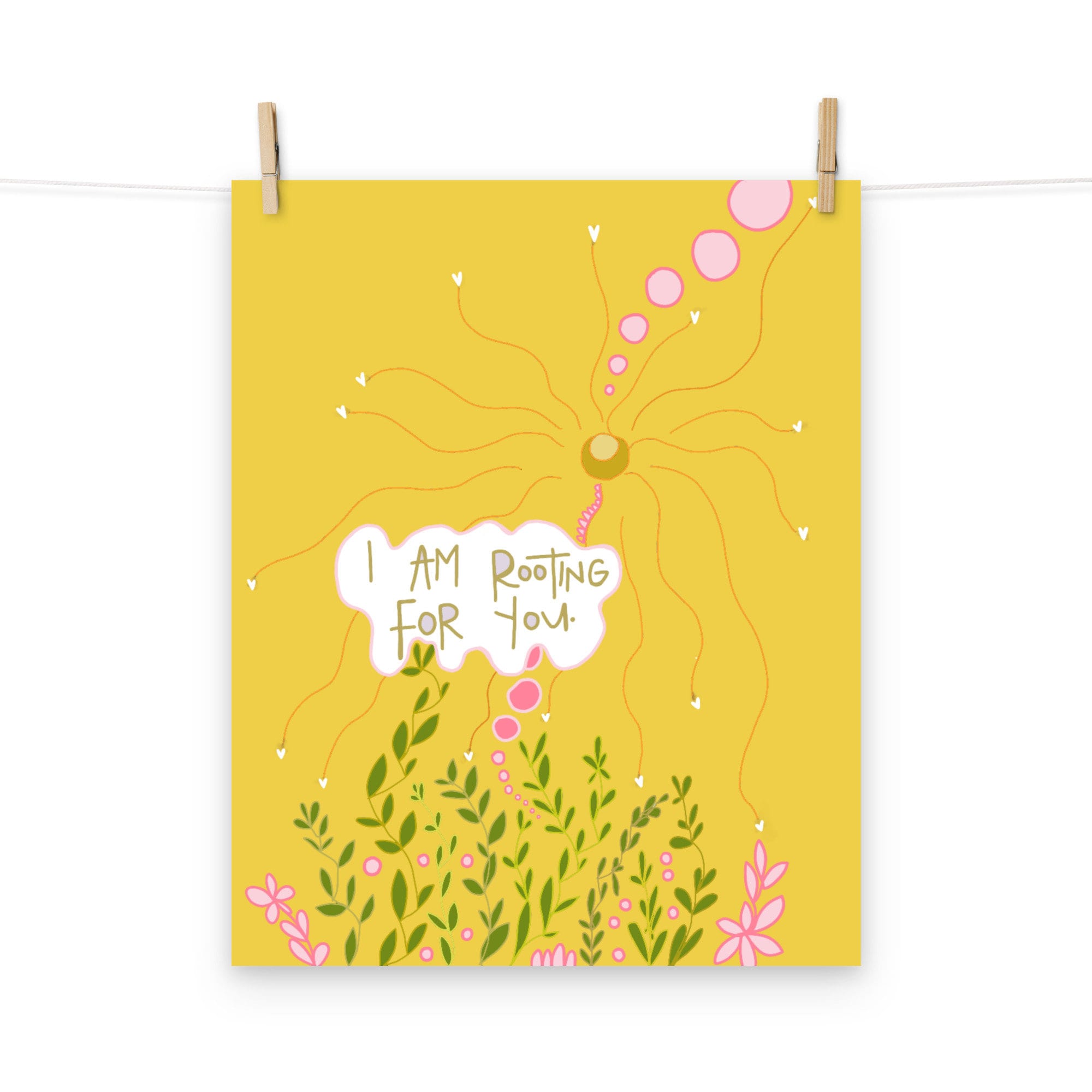 Rooting for You Original Art Print Poster - Etsy