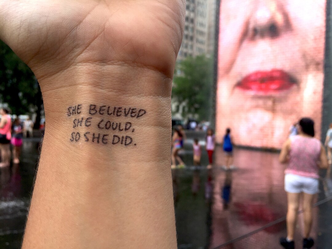 She Believed She Could, so She Did Tattoo - Etsy