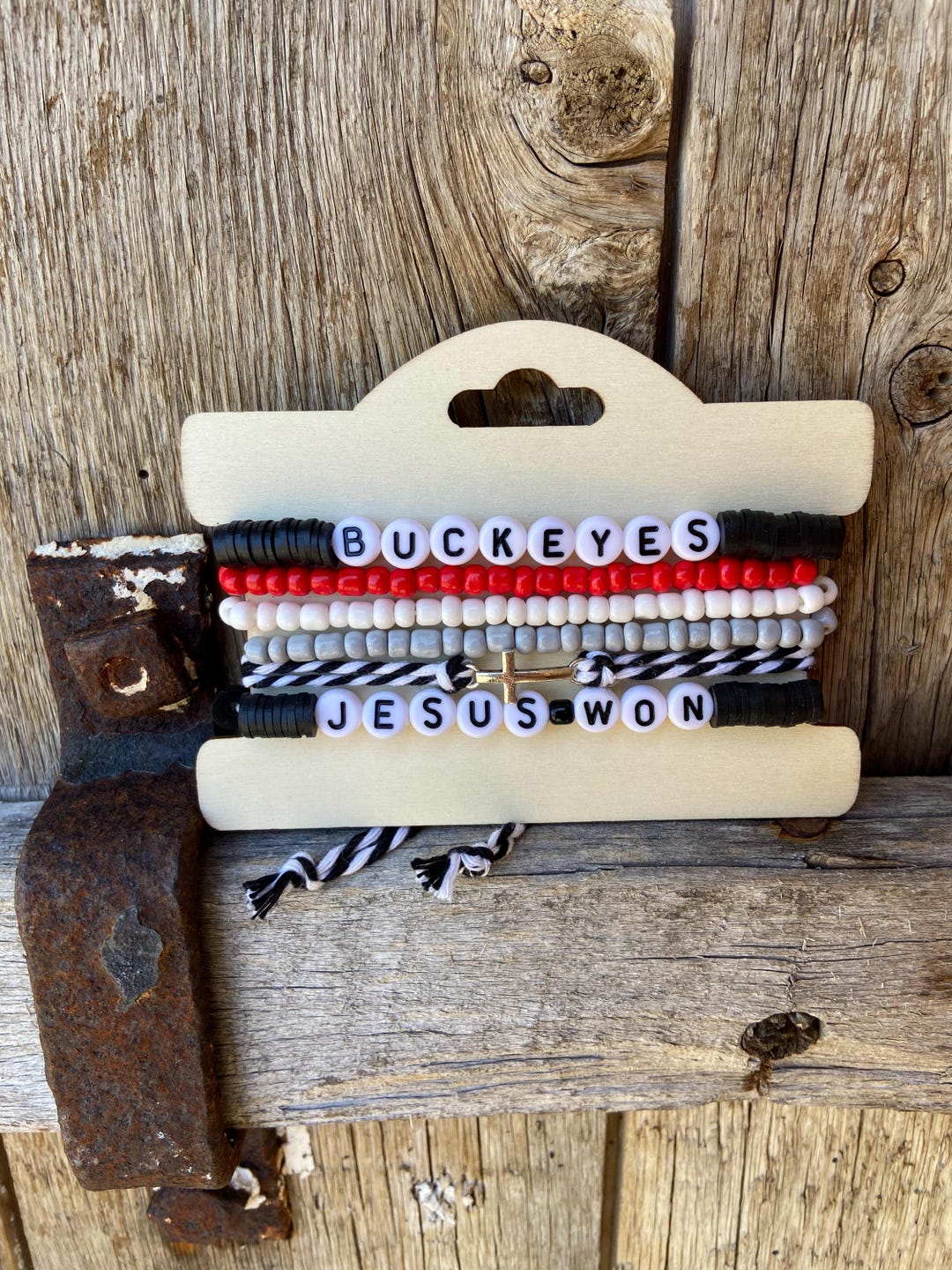 Ohio State Buckeyes Bracelet Stack Set - Etsy