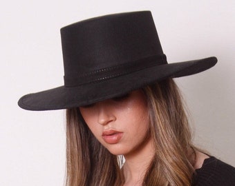 Black Fedora Hat | Etsy