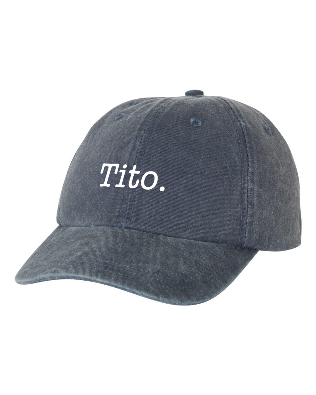 Tito Typewriter EMBROIDERED, Unstructured PIGMENT Dad Hat, Baseball Cap ...