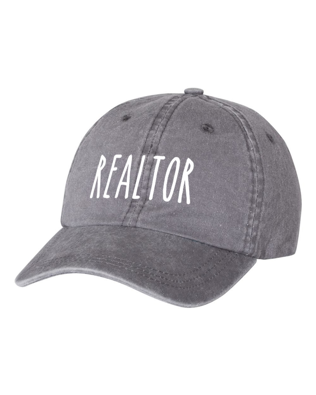 Realtor EMBROIDERED, Unstructured PIGMENT Dad Hat, Baseball Cap, Real ...