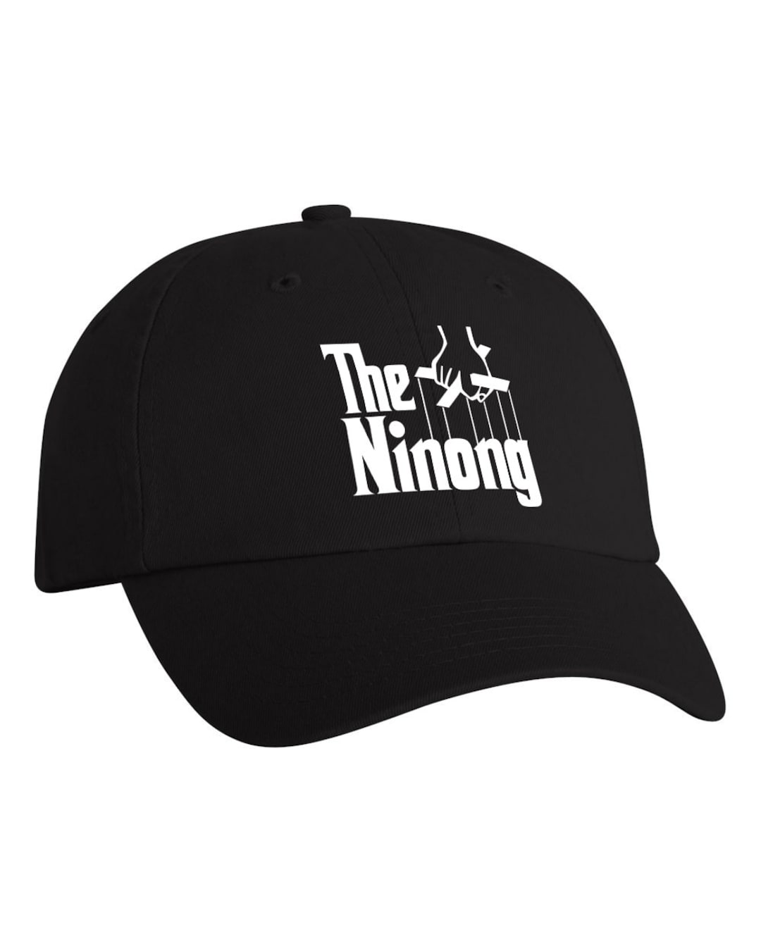 The Ninong Black Unstructured Dad Hat Adjustable Cap, Godfather Pinoy ...