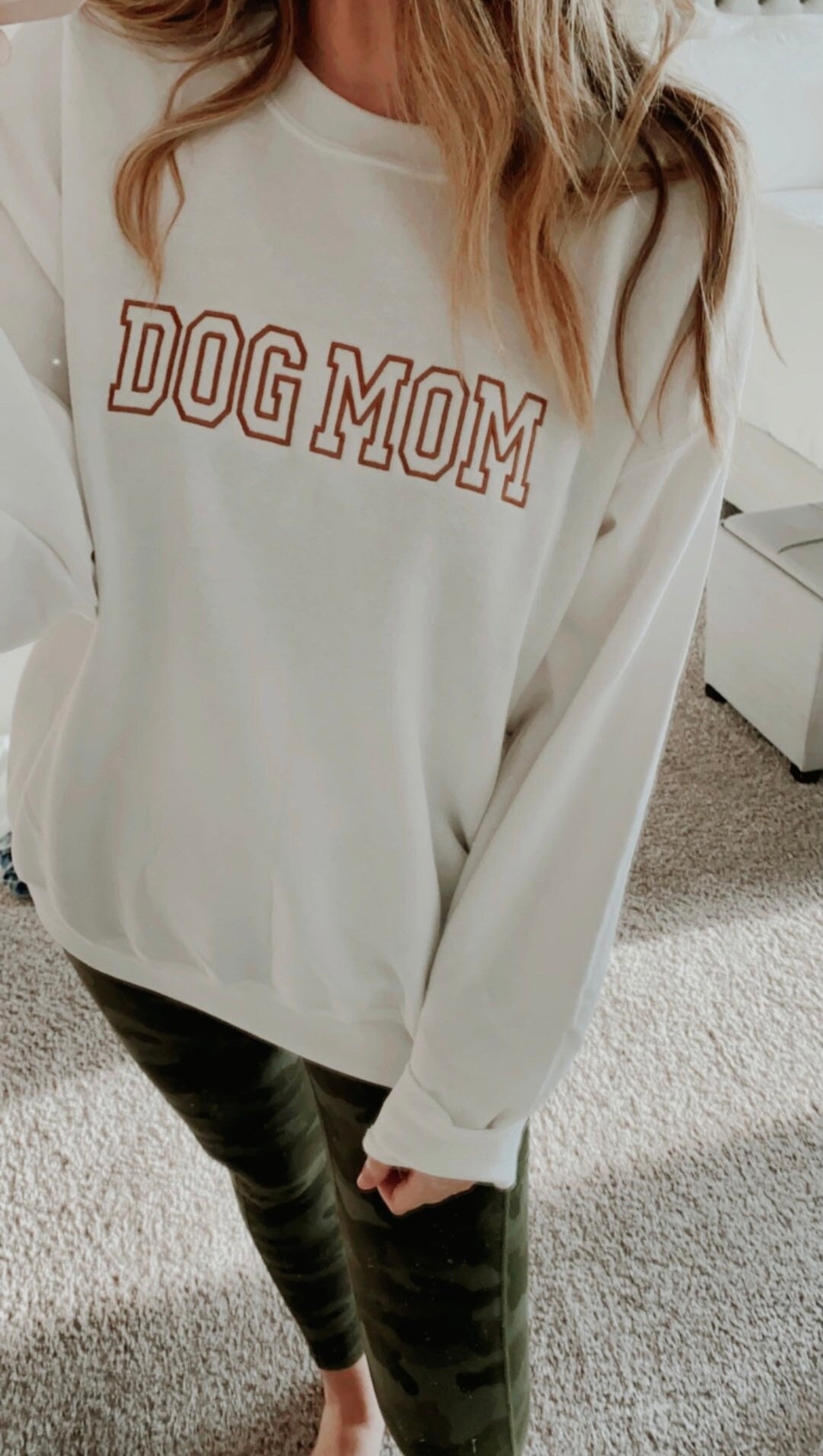 DOGMOM VARSITY SWEATSHIRT | Dog Mom Clothing, Dog Mom Gift, Dog Mom ...