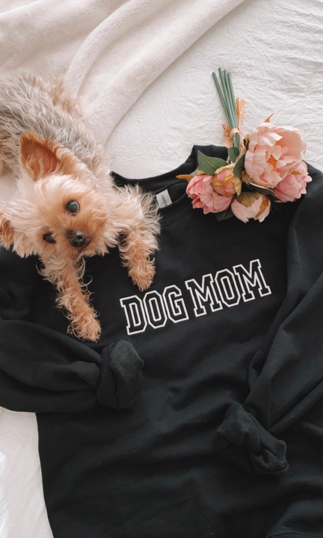 DOGMOM VARSITY SWEATSHIRT | Dog Mom Clothing, Dog Mom Gift, Dog Mom ...