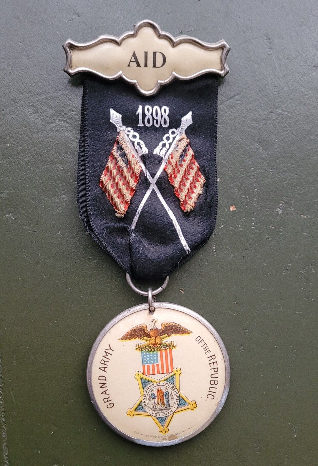 Veteran's Reunion Aid Badge or Medallion Pin From Grand Army of the ...