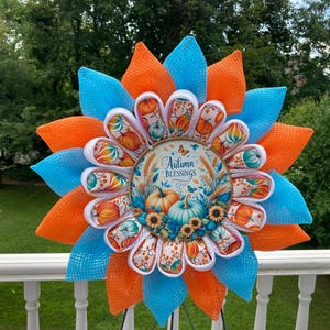 Autumn Harvest Thanksgiving Door Wreath Decor - Etsy