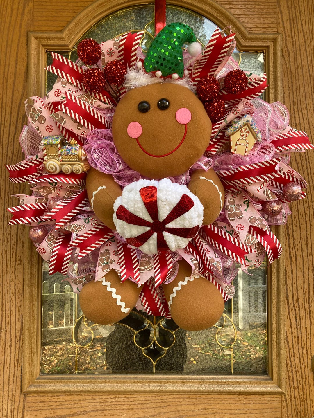 Christmas Gingerbread Wreath - Etsy