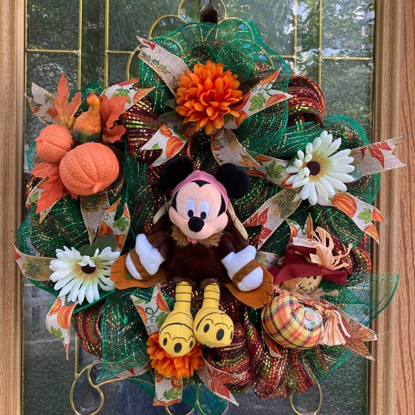 Fall Mickey Wreath - Etsy