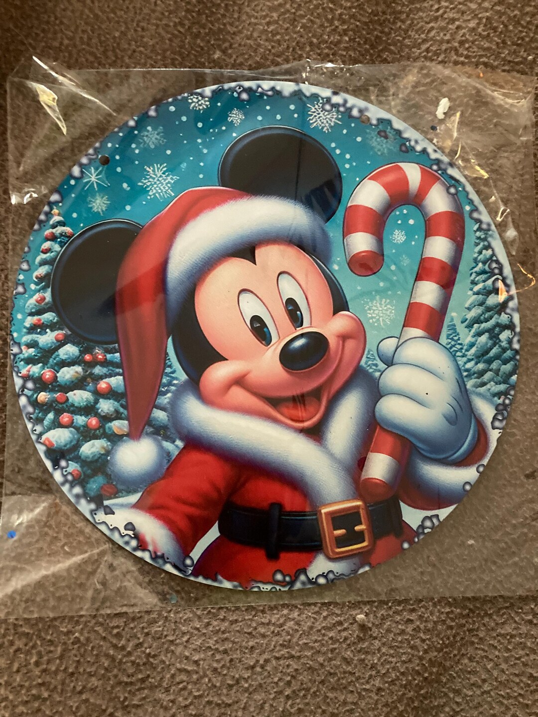 Holiday Mickey Round Aluminum Sign - Etsy
