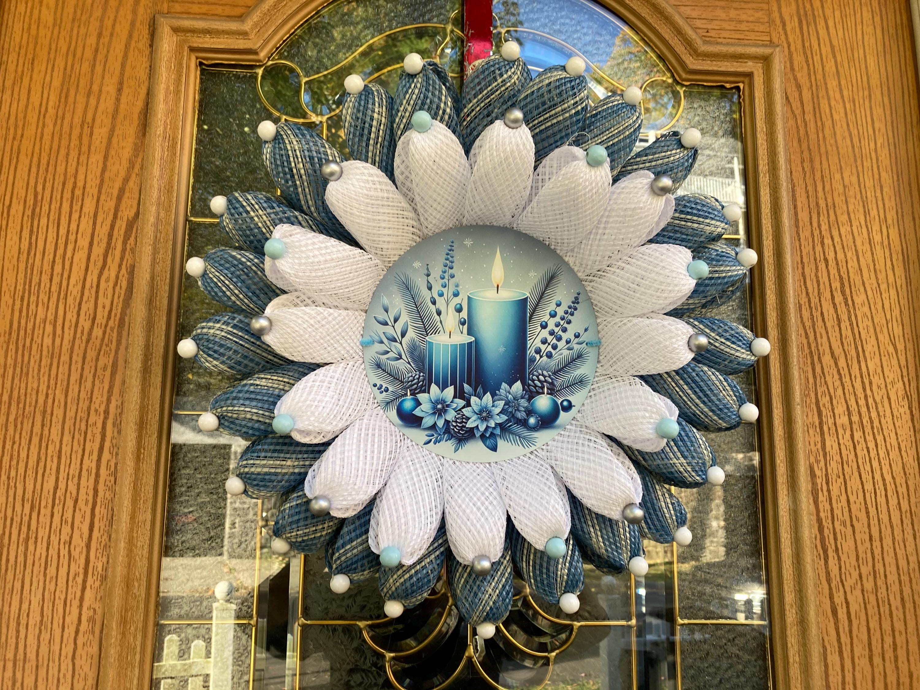 Festive Winter Christmas Door Wreath Decor - Etsy