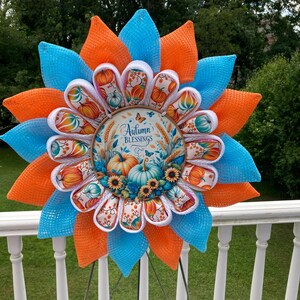 Autumn Harvest Thanksgiving Door Wreath Decor - Etsy