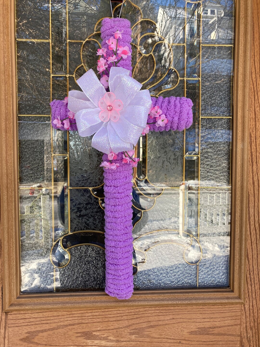 Elegant Cross Wreath for Memorials, Funeral Decor, Graveside ...