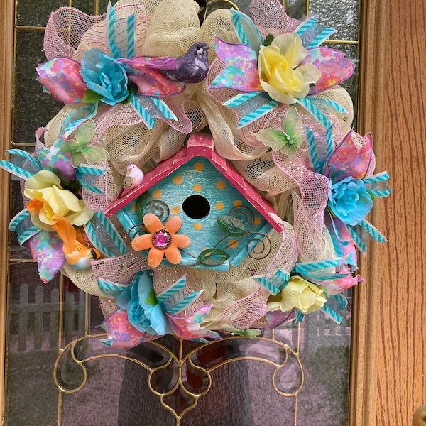 Birdhouse Wreath - Etsy