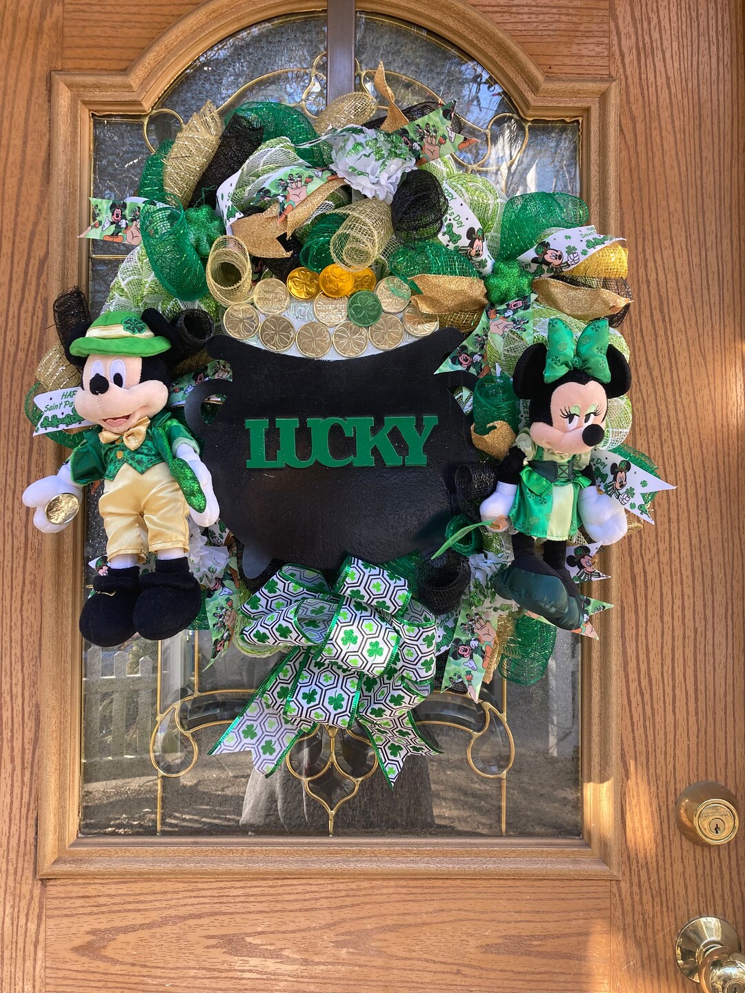 Mickey and Minnie St. Patrick's Wreath St. Patrick's - Etsy