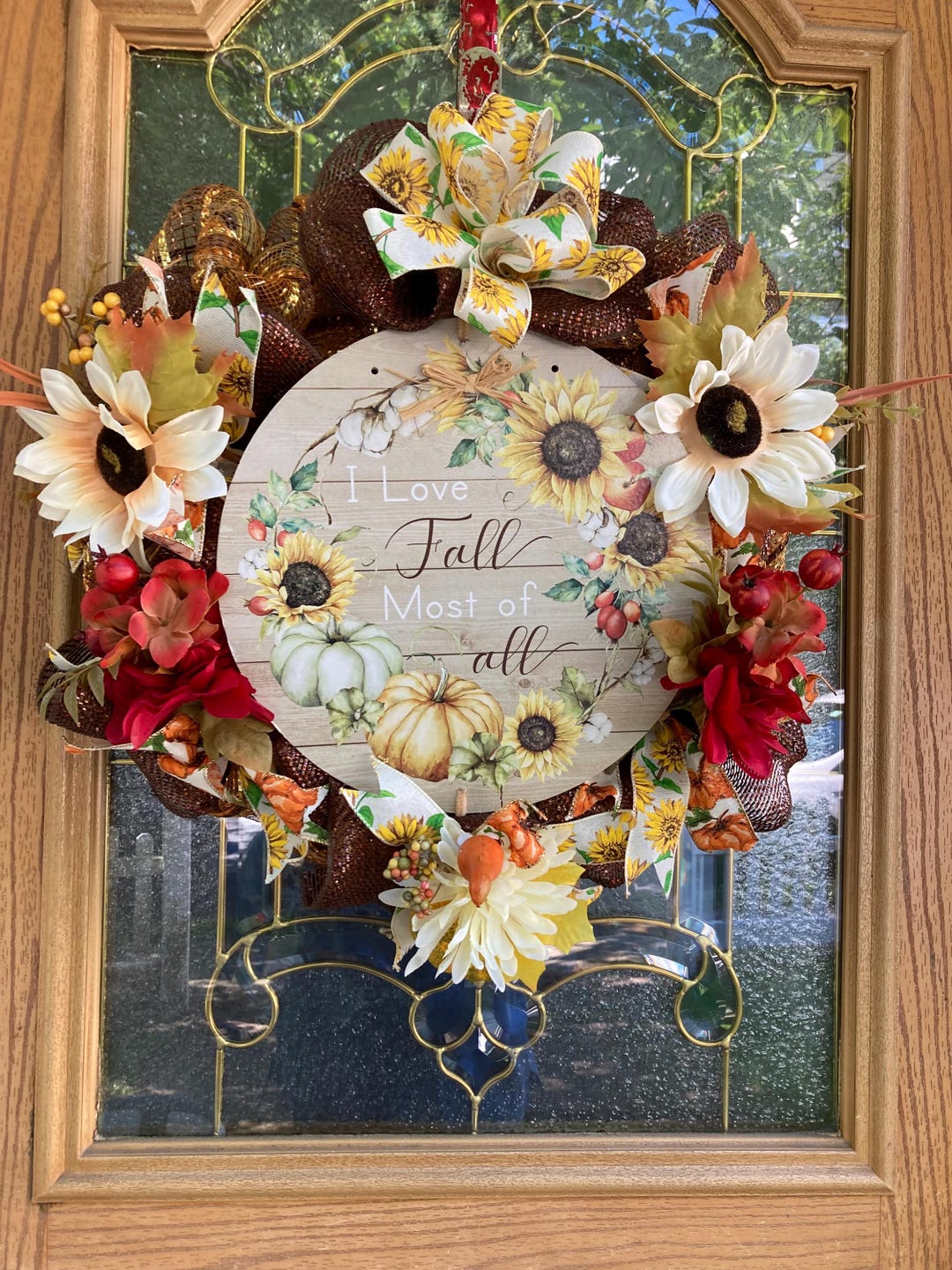 Autumn Harvest Thanksgiving Door Decor Wreath - Etsy