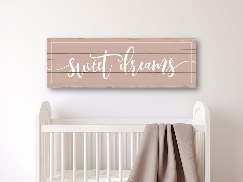 Sweet Dreams Wall Decor, Master Bedroom Sign for Over Bed Farmhouse ...