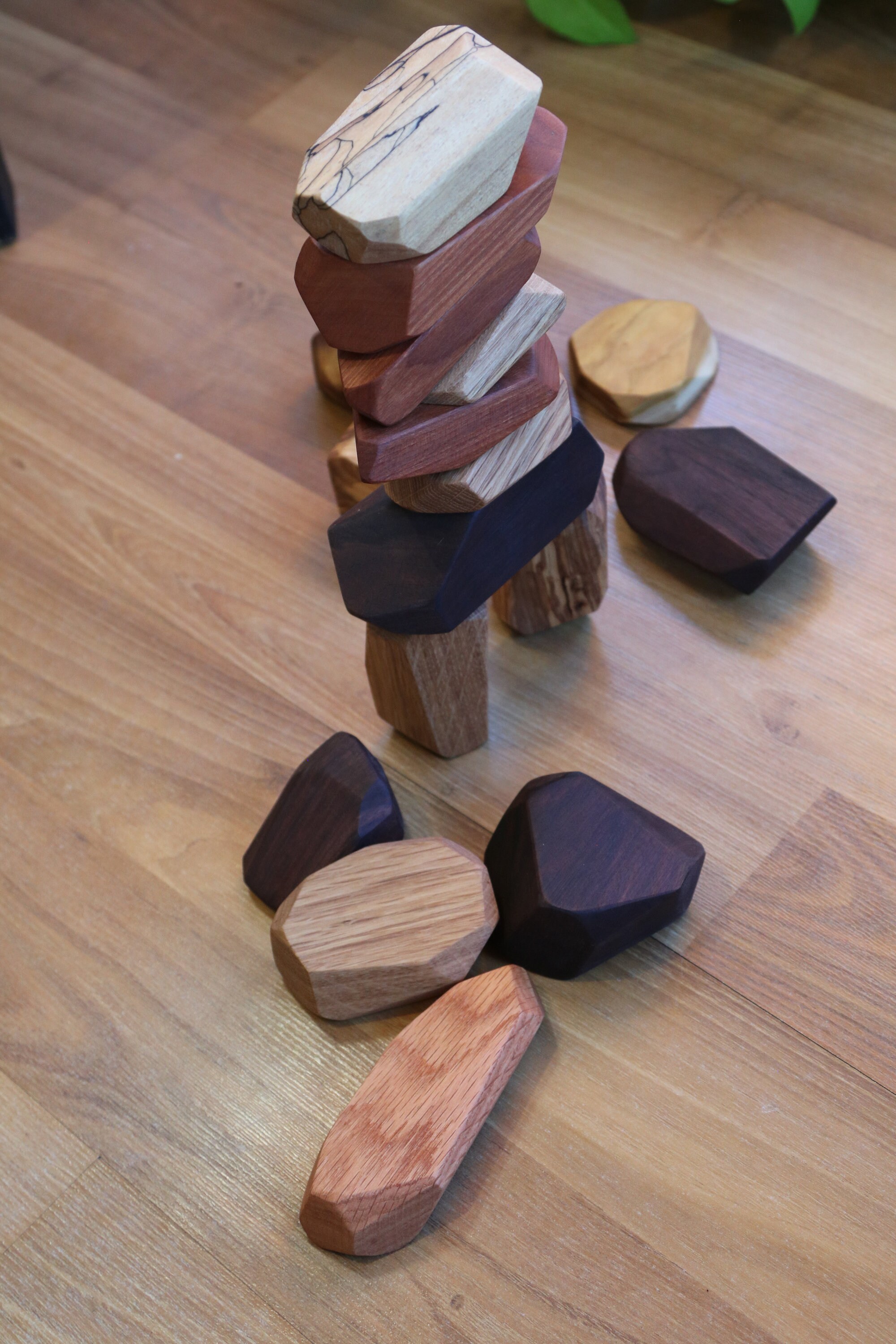 Wooden Stacking Rocks-balancing Stones-tumi Ishi-19 Pc Set - Etsy