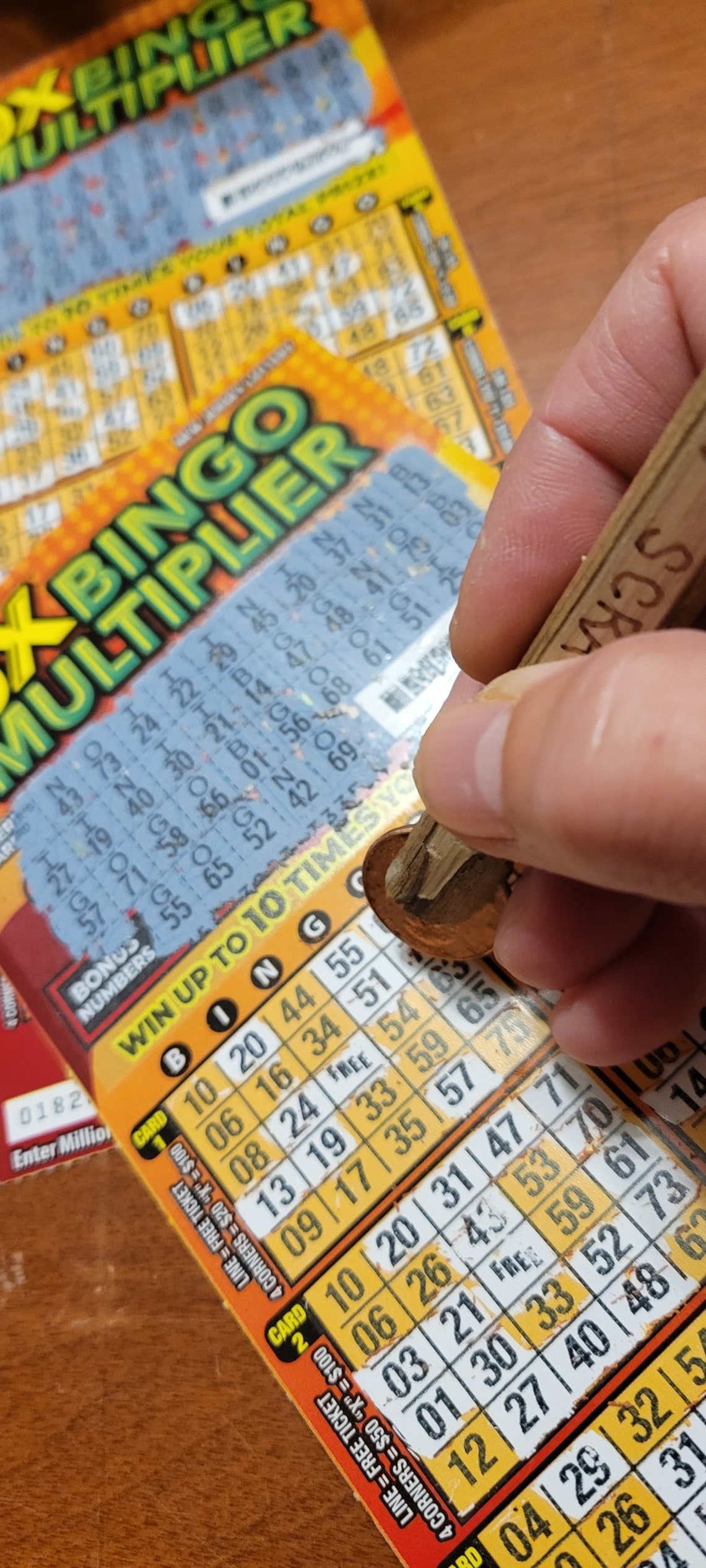 Lottery Ticket Scratchers/lucky Scratcher/ Lotto Scratcher/ Wooden ...