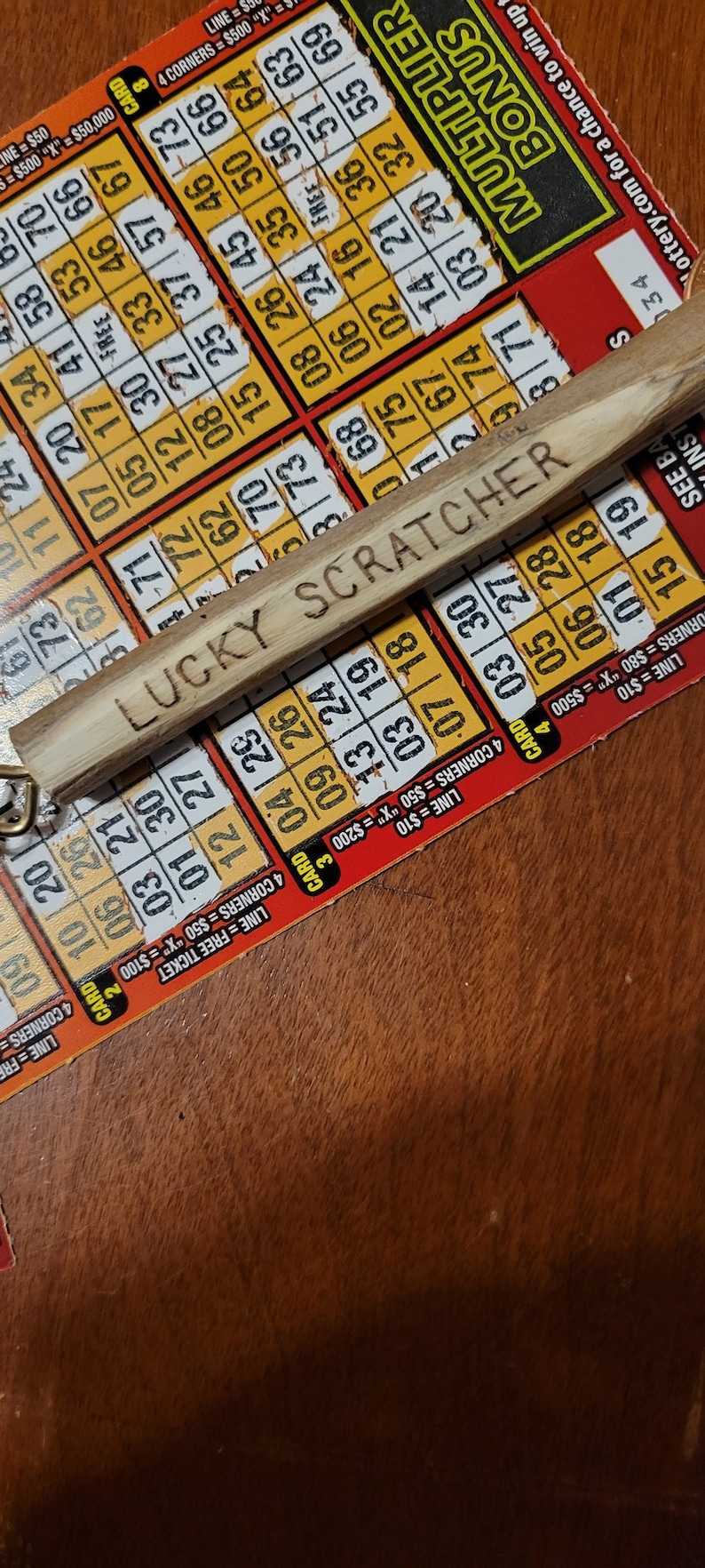 Lottery Ticket Scratchers/lucky Scratcher/ Lotto Scratcher/ Wooden ...