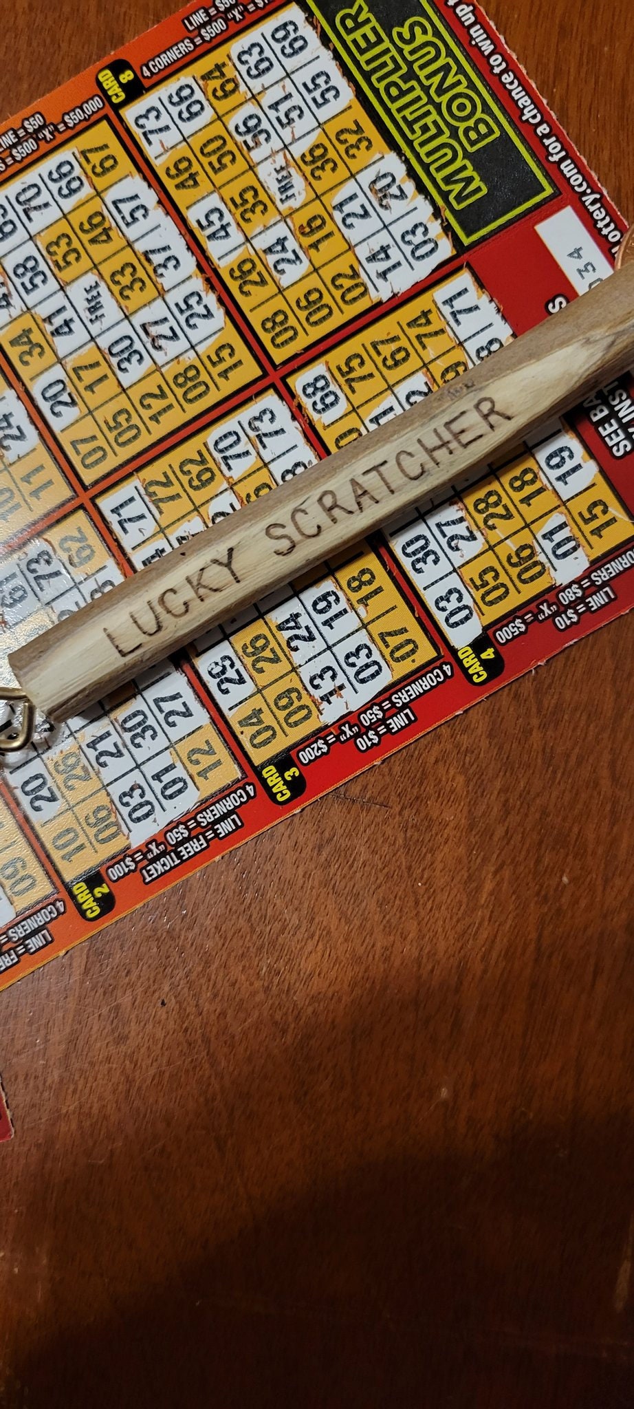 Lottery Ticket Scratchers/lucky Scratcher/ Lotto Scratcher/ Wooden ...