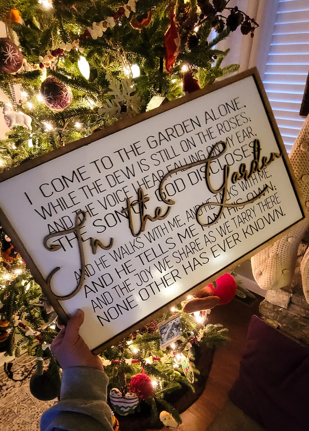 In the Garden Religous Sign Laser Cut File - Etsy