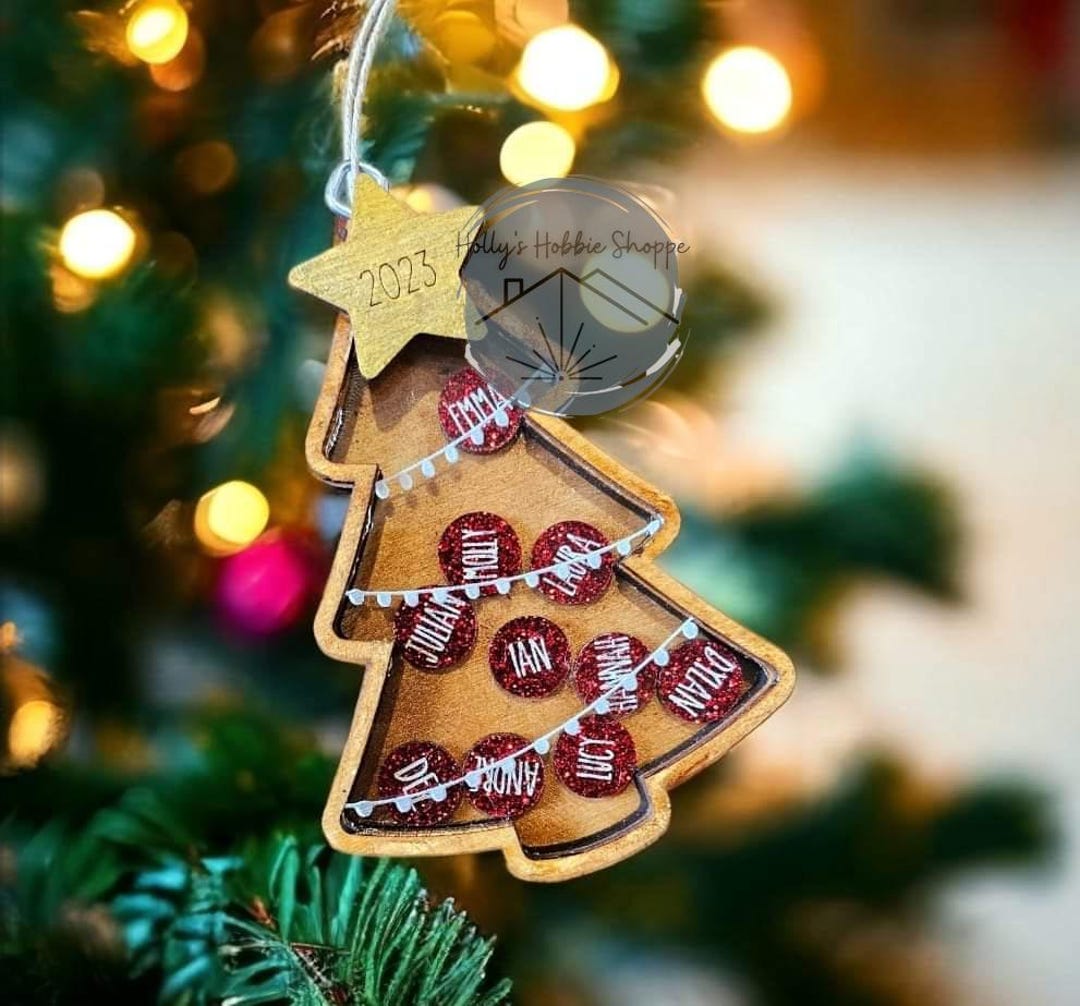 Christmas Tree Shaker Ornament Digital Laser Cut File - Etsy