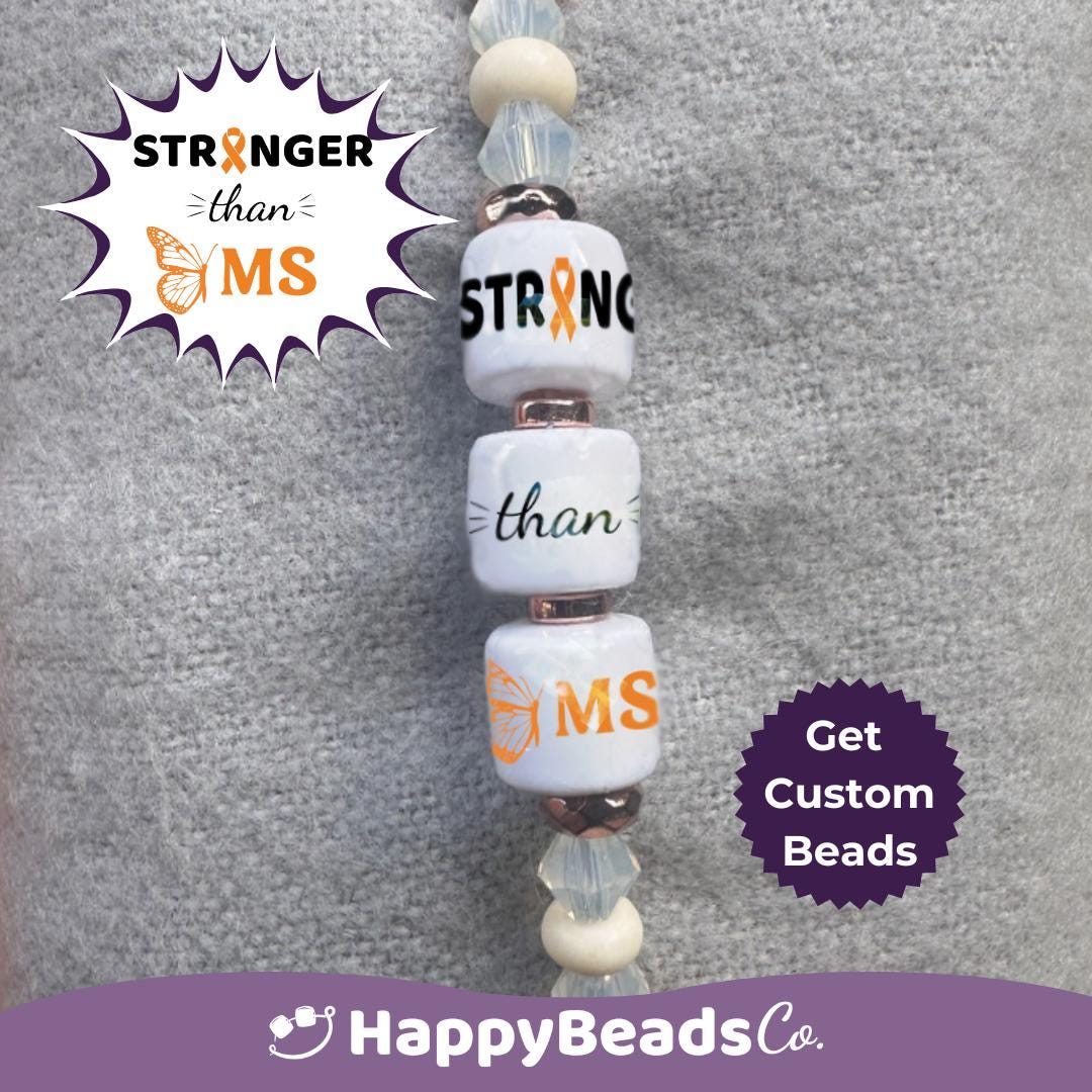 Multiple Sclerosis Awareness Custom Beads for Autoimmune Disease Swag ...