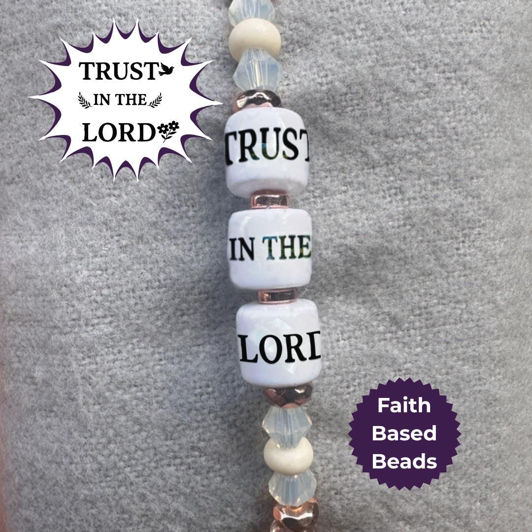 Trust in the Lord Beads Custom Faith Beads for DIY Crafts With Bible ...