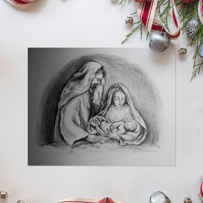 Watercolor Holy Drawing - Etsy