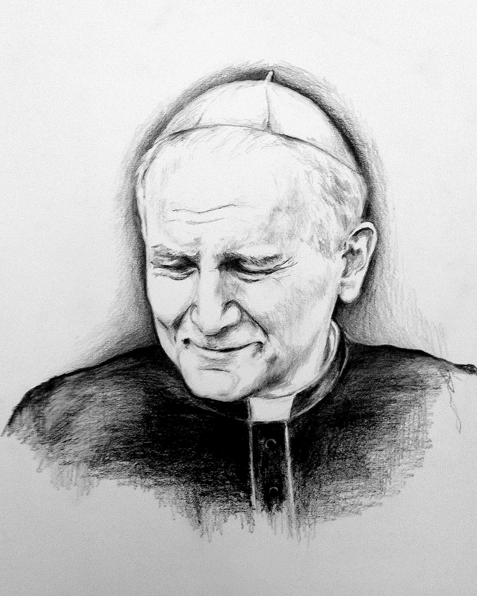 Saint John Paul II Print, Catholic Watercolor Art - Etsy