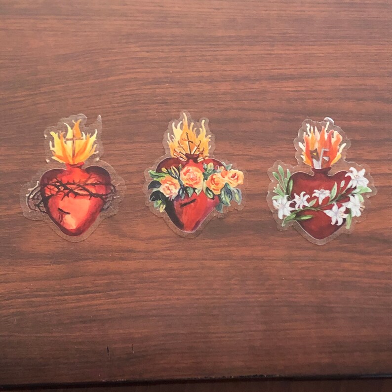 Clear 2 Vinyl Stickers Holy Family Hearts Vinyl - Etsy
