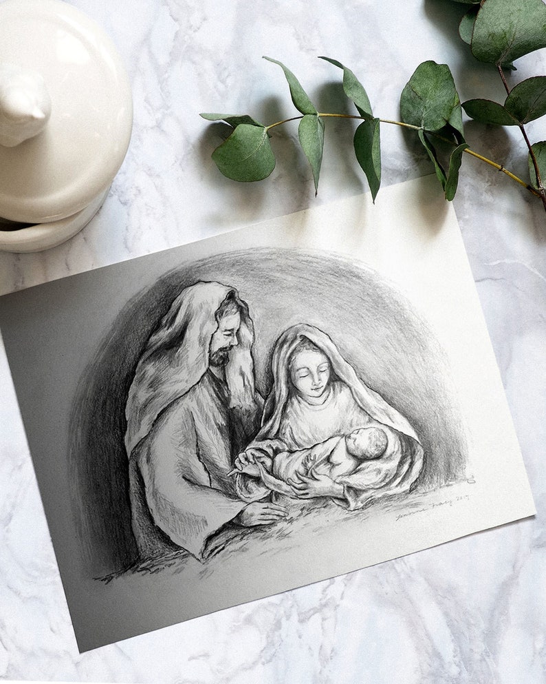 Holy Family the Holy Family Mary Jesus and Joseph Nativity - Etsy