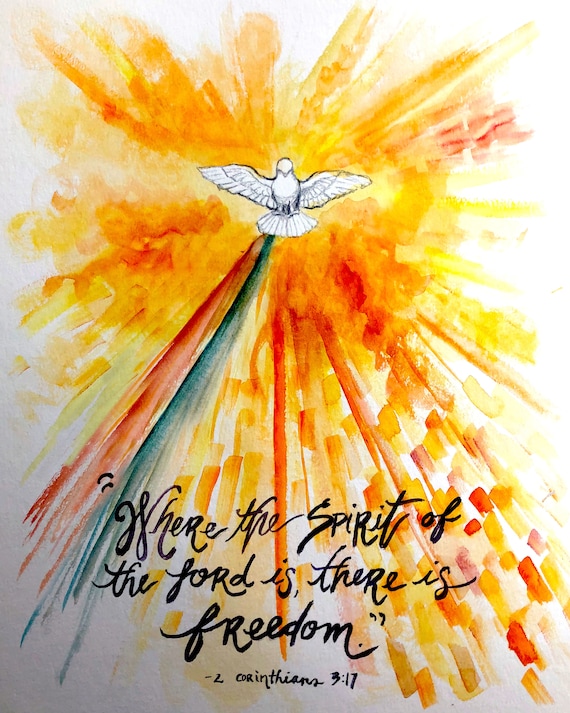 Freedom Holy Spirit Confirmation Catholic Art Christian | Etsy Canada
