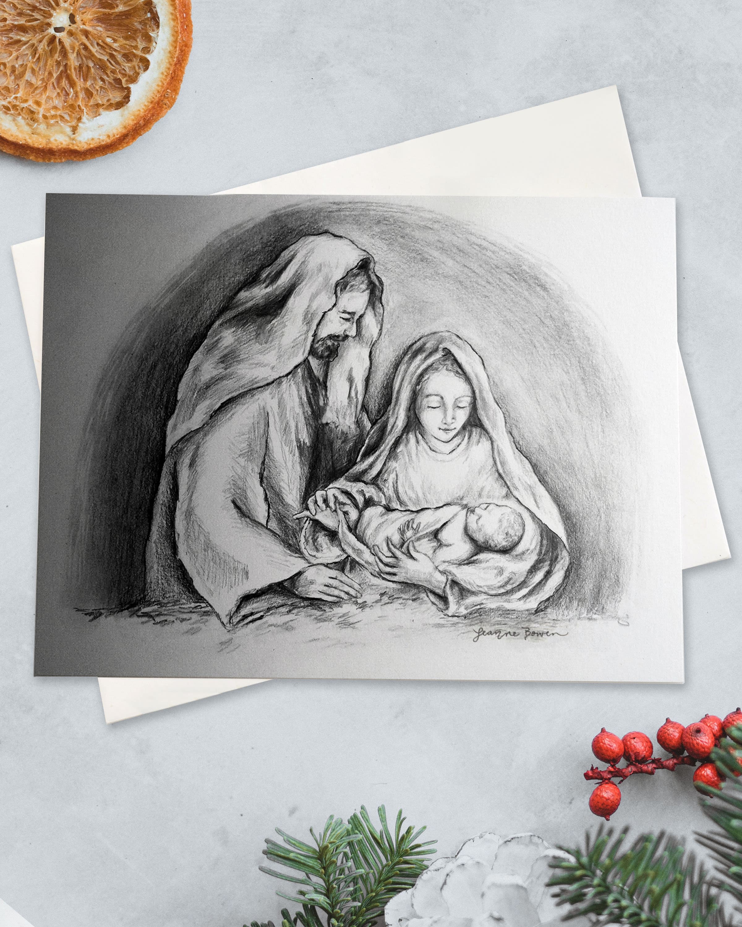 Mary And Jesus Christmas Cards