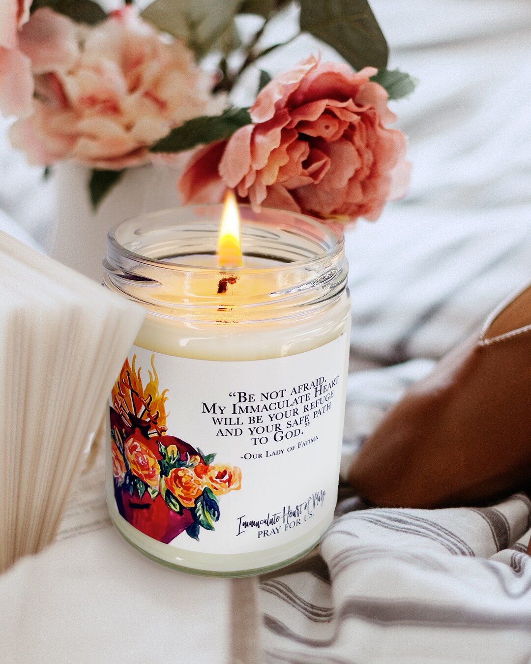 Immaculate Heart of Mary Rose of Sharon Candles, 100% Soy Candles ...
