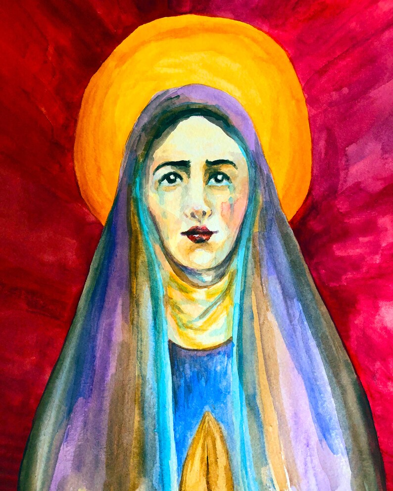 Saint Monica Watercolor Print, Catholic Art, Confirmation Gift - Etsy