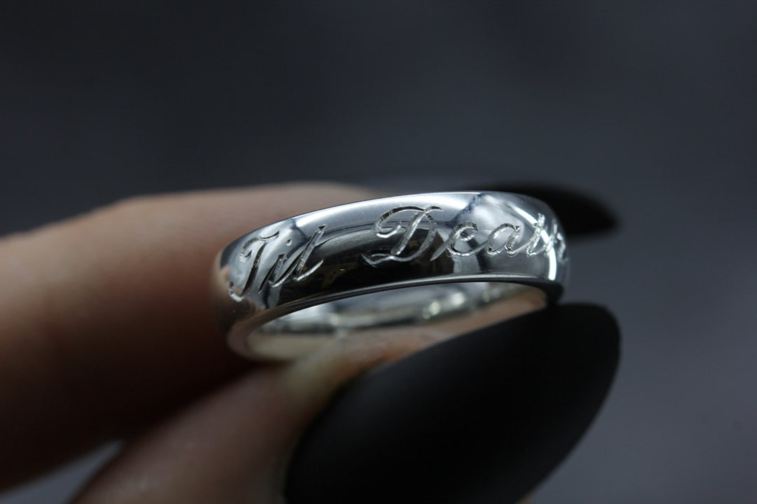 Til Death Wedding Ring, Silver Til Death Ring, Men's Til Death Ring ...