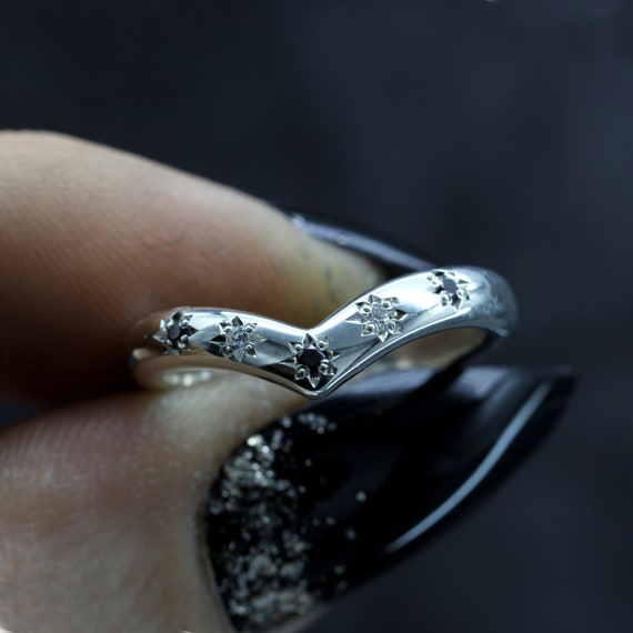 Gothic Wishbone Ring Gothic Wedding Ring