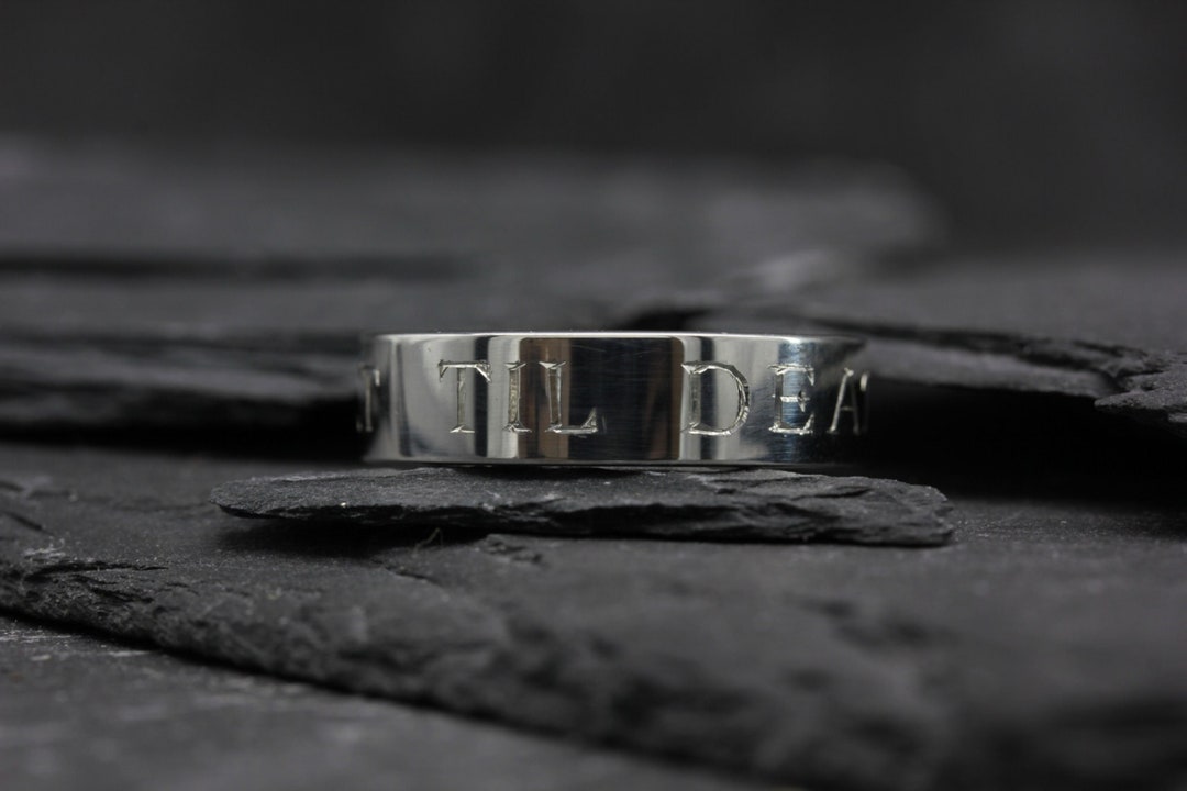 Til Death Do Us Part Ring, Men's Til Death Do Us Part Wedding Ring ...