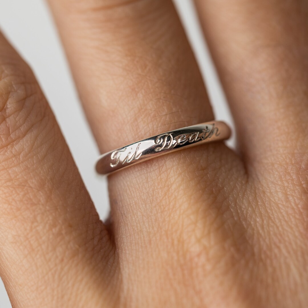 Til Death Wedding Ring Silver Til Death Ring Women's Til - Etsy