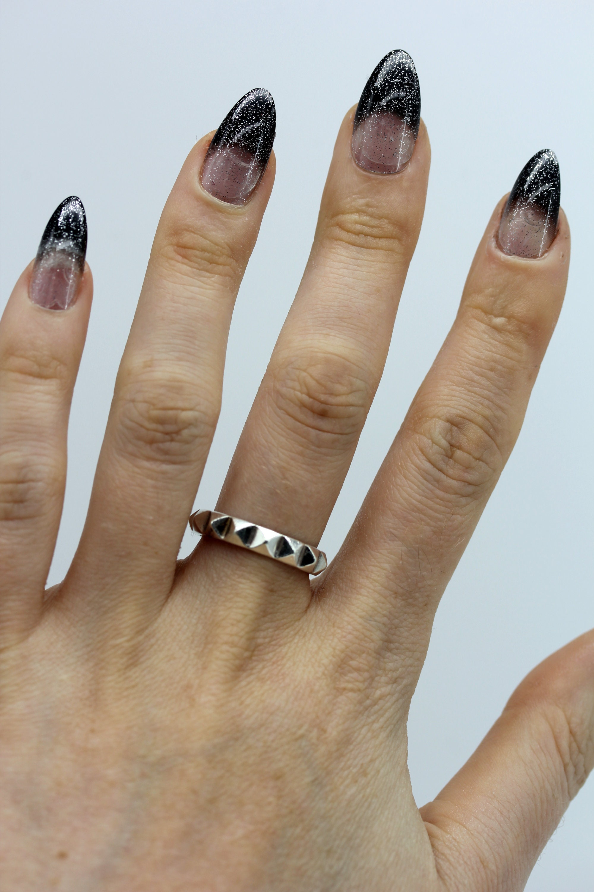 Silver Studded Ring | Etsy