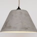 Conical Lightweight Concrete Ceiling Pendant Lampshade / Plaster / off ...