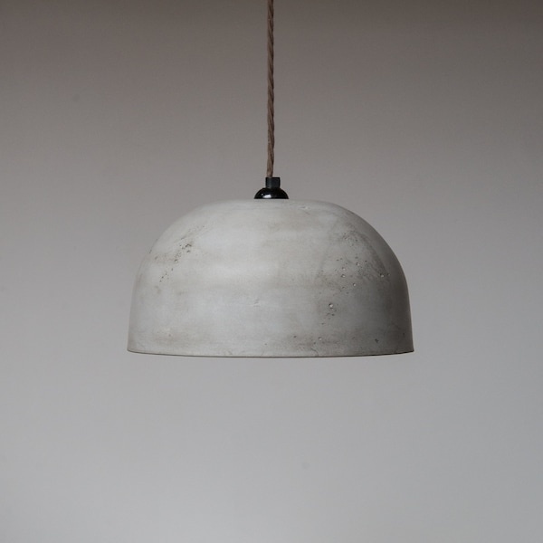 Concrete Pendant Light - Etsy UK