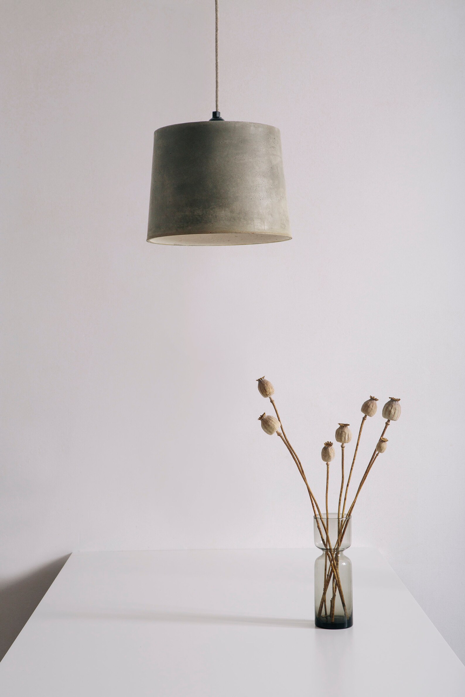 Handmade Industrial Lightweight Concrete Pendant Lampshade / | Etsy