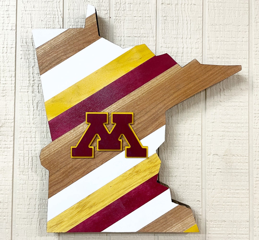 Minnesota Souvenir Wood State Sign Minnesota Gophers Sports Team Plaque ...